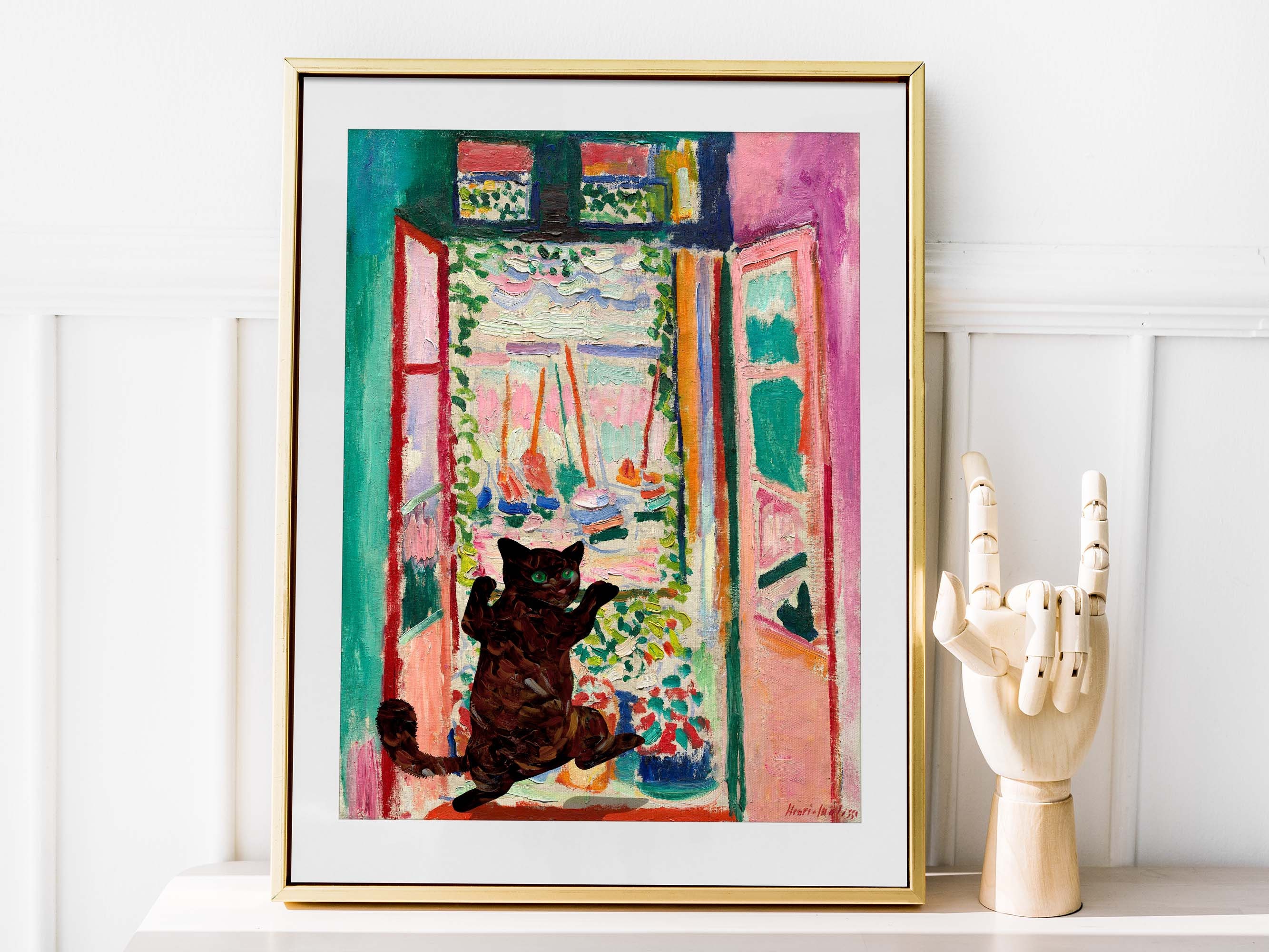 Matisse Open Window Cat Printable Funny Cat Mom Gift Henry Matisse Wall ...