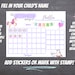 Kids Reward Chart for Family Printable Sticker Chart for Kids Daily ...