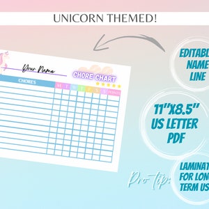 Chore Chart for Kids Sticker Star Chart for Family Weekly Personalized ...