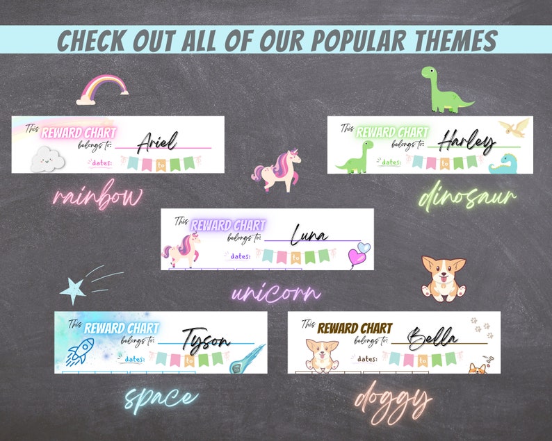 Kids Reward Chart for Family Printable Sticker Chart for Kids Daily ...