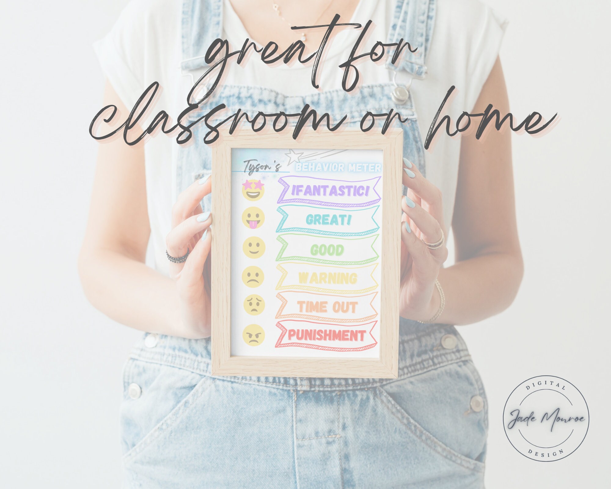 Behavior Chart for Kids Customizable Editable Tracker for Toddlers ...