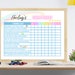 Chore Chart for Kids Sticker Star Chart for Family Weekly Personalized ...