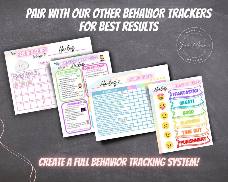 Kids Reward Chart for Family Printable Sticker Chart for Kids Daily ...