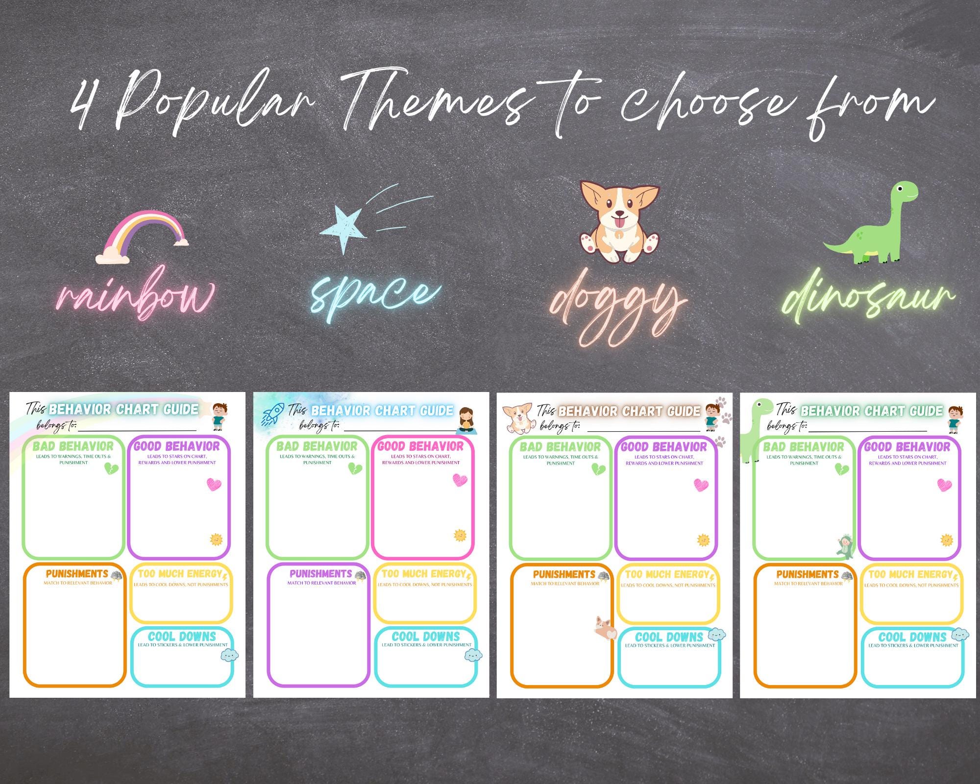 Custom Behavior Chart for Kids – Personalized Name & Behavior ...