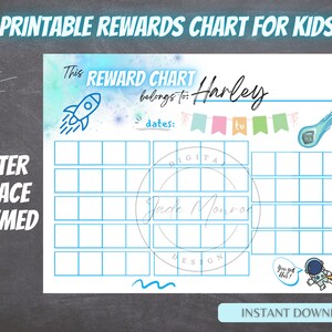 Kids Reward Chart for Family Printable Sticker Chart for Kids Daily ...