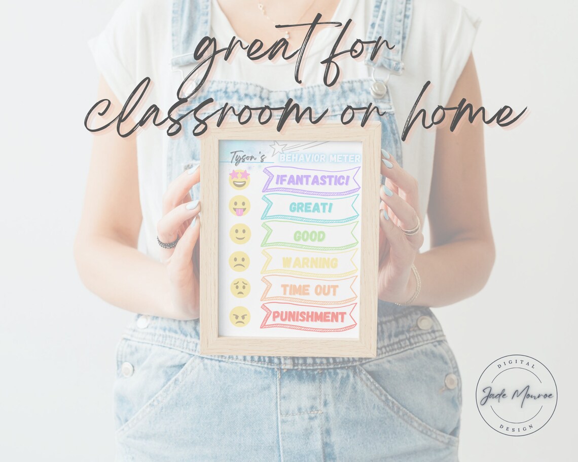 Behavior Chart Tracker for Kids Toddlers Customizable Daily Personalize ...