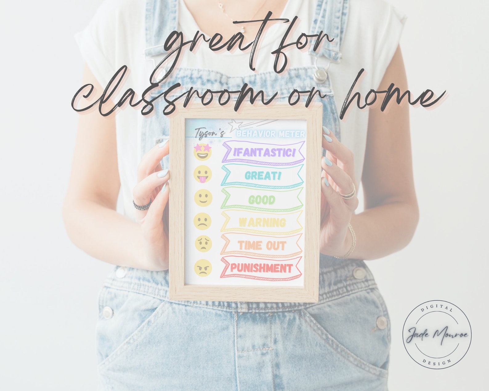 Behavior Chart Tracker for Kids Toddlers Customizable Daily Personalize ...