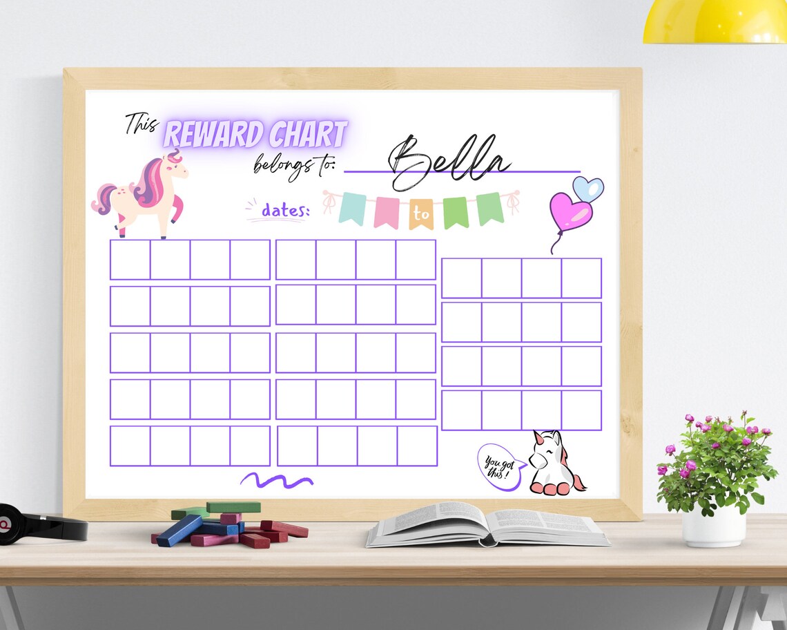 Kids Reward Chart for Family Printable Sticker Chart for Kids Daily ...