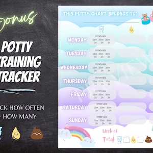 Rainbow Potty Training Chart for Kids| Printable Toddler Potty Chart ...