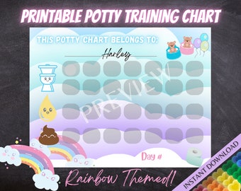 Mermaid Potty Training Chart Printable for Toddler Reward Chart ...