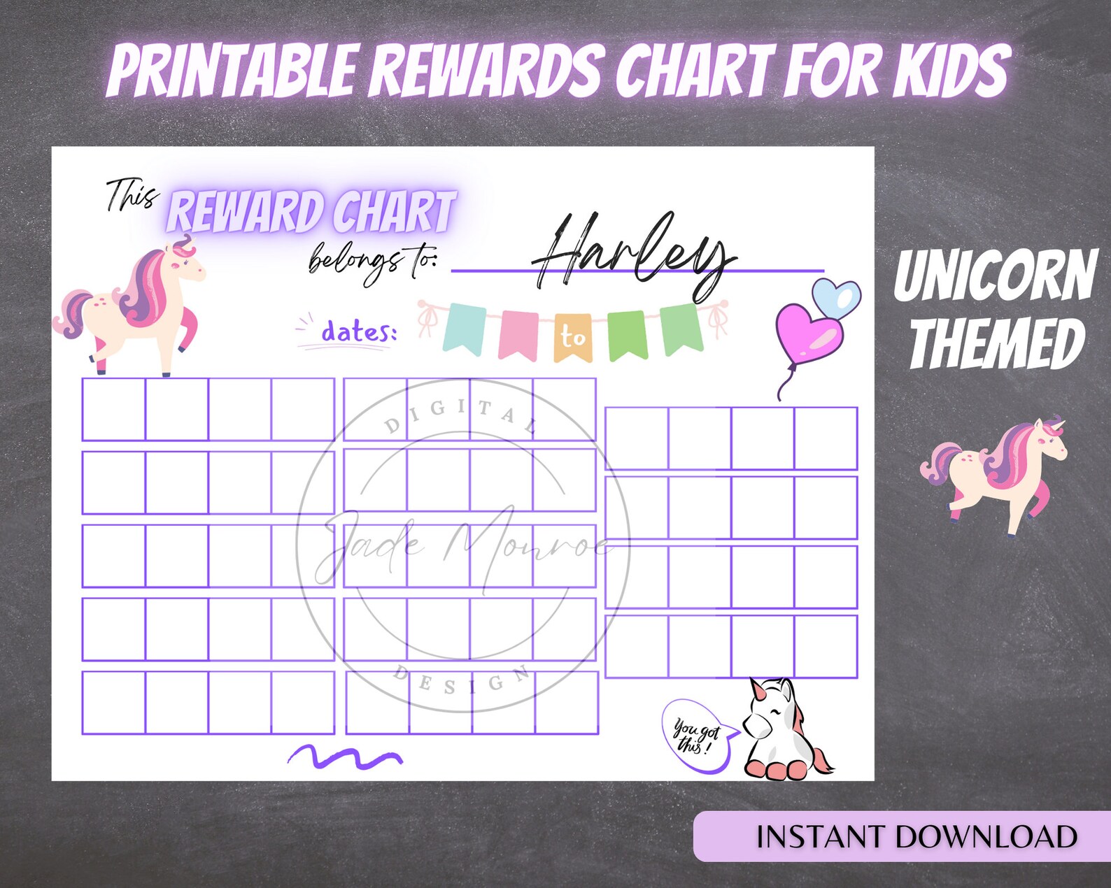 Kids Reward Chart for Family Printable Sticker Chart for Kids Daily Behavior Star Tracker ...