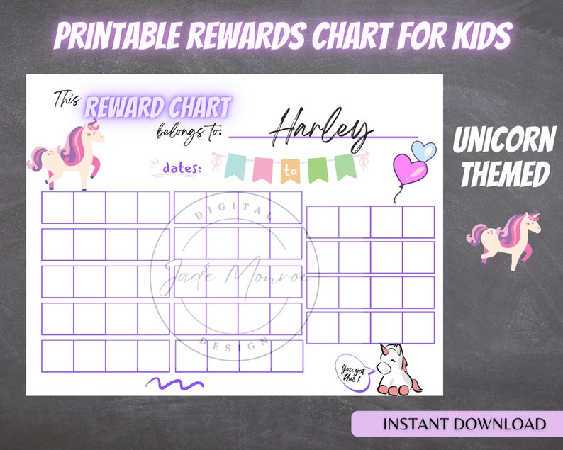 Kids Reward Chart for Family Printable Sticker Chart for Kids Daily ...