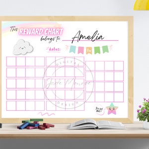 Kids Reward Chart for Family Printable Sticker Chart for Kids Daily ...