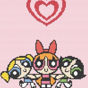 Powerpuff Girls Cross Stitch Patterns - Set of 4 - All & Individuals - Etsy