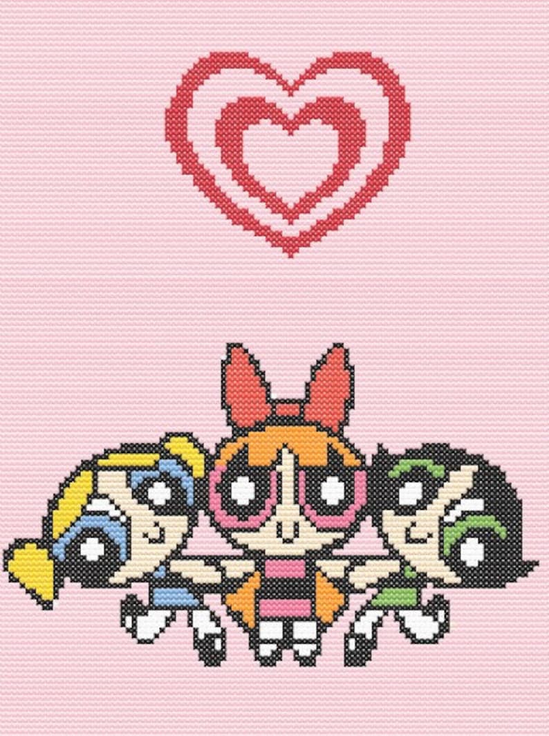 Powerpuff Girls Cross Stitch Patterns - Set of 4 - All & Individuals - Etsy