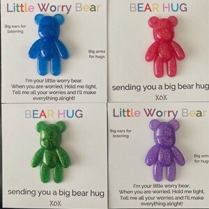 Worry Bear, Anxiety, Bear Hug, Autism, Fear, Pocket Hug, Pocket Pet ...