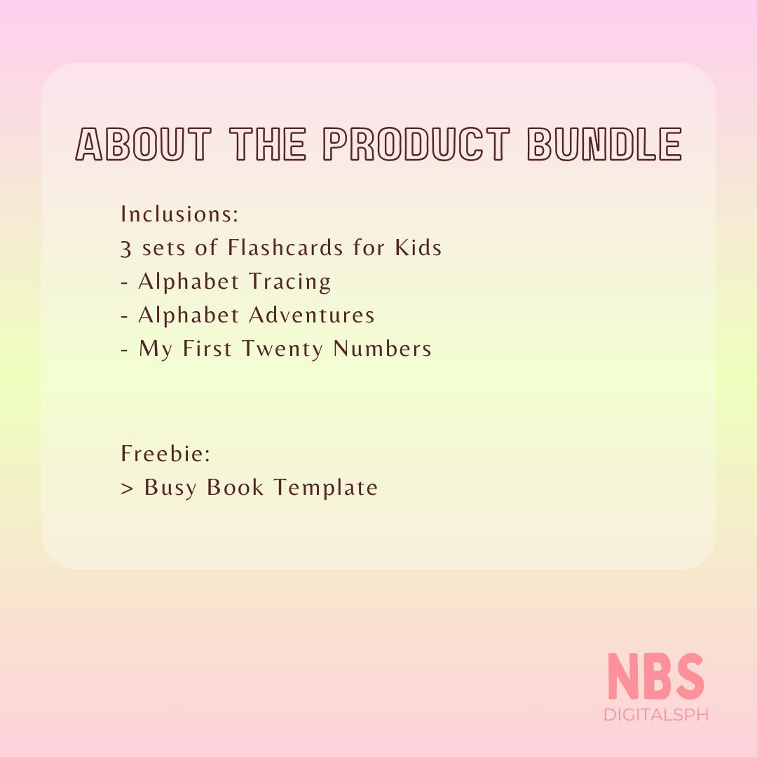 Flashcards Bundle for Kids Alphabet and Numbers With Free Busy Book ...