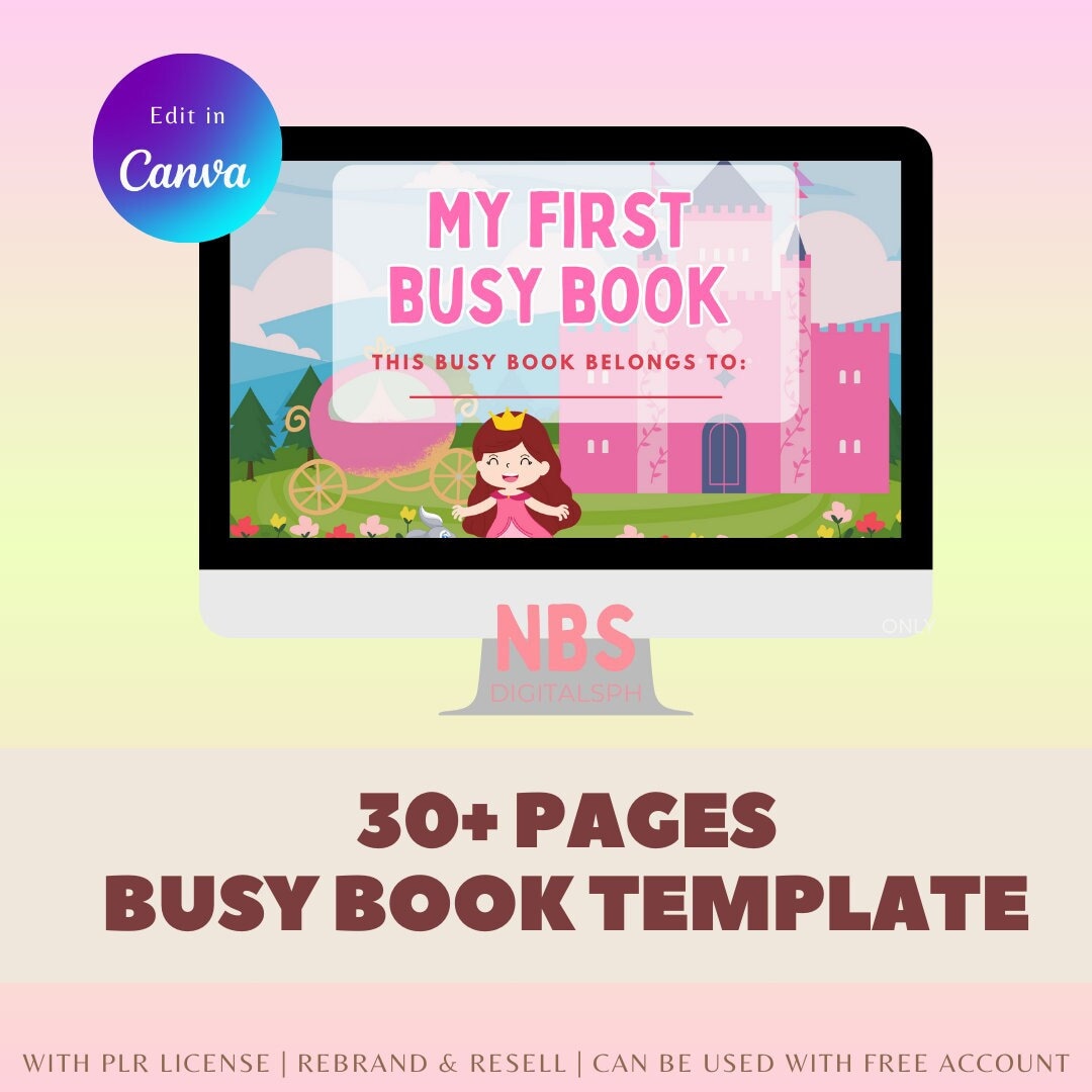 My First Busy Book Template for Kids Ages 3-6 PLR Rebrand & Resell - Etsy