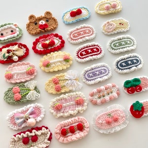 Crochet Hair Clips, Handmade Hair Accessories, Cute Designed Hair Pin ...