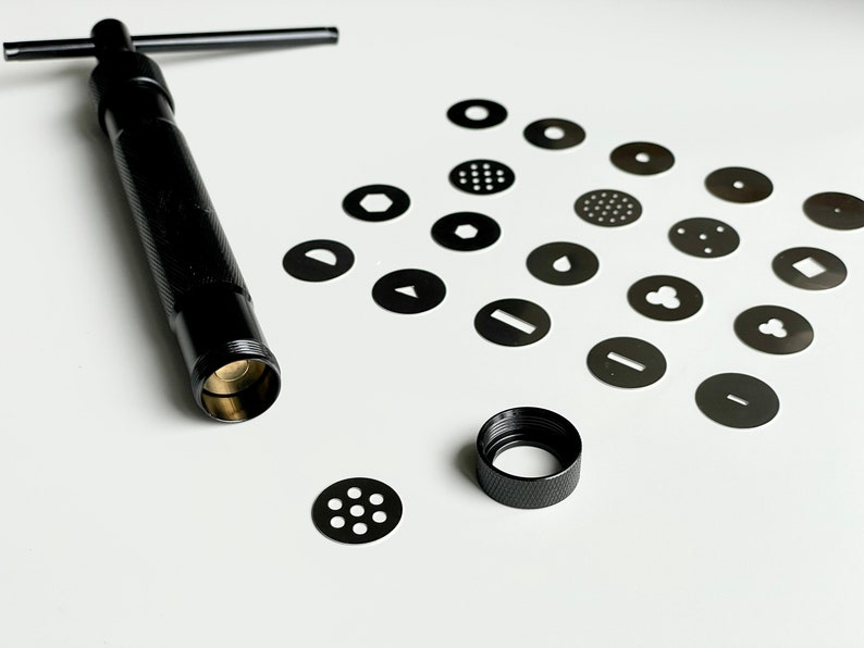 Clay Extruder, Black Squeezer With 20 Unique Discs, Stainless Steel ...