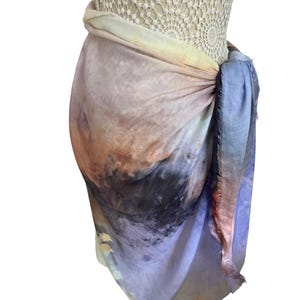 Vintage Womens Psychedelic Marble Holiday Wrap Shawl Skirt Cape Retro ...