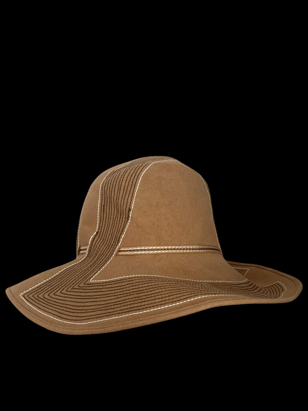 Vintage Womens Hat| 1970s Hat,70s Hat,cream Hat, Brown Hat,spring Hat ...