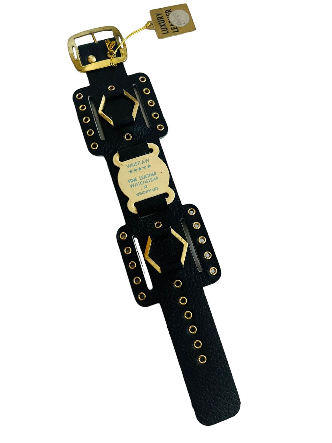 Vintage Womens Mens 1970s 70s Black Gold Groovy Psych Psychedelic Watch ...