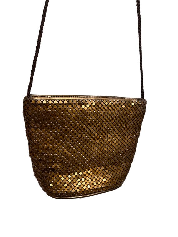 Vintage Womens 1990s, 70s Style Gold Chainmail Should… - Gem