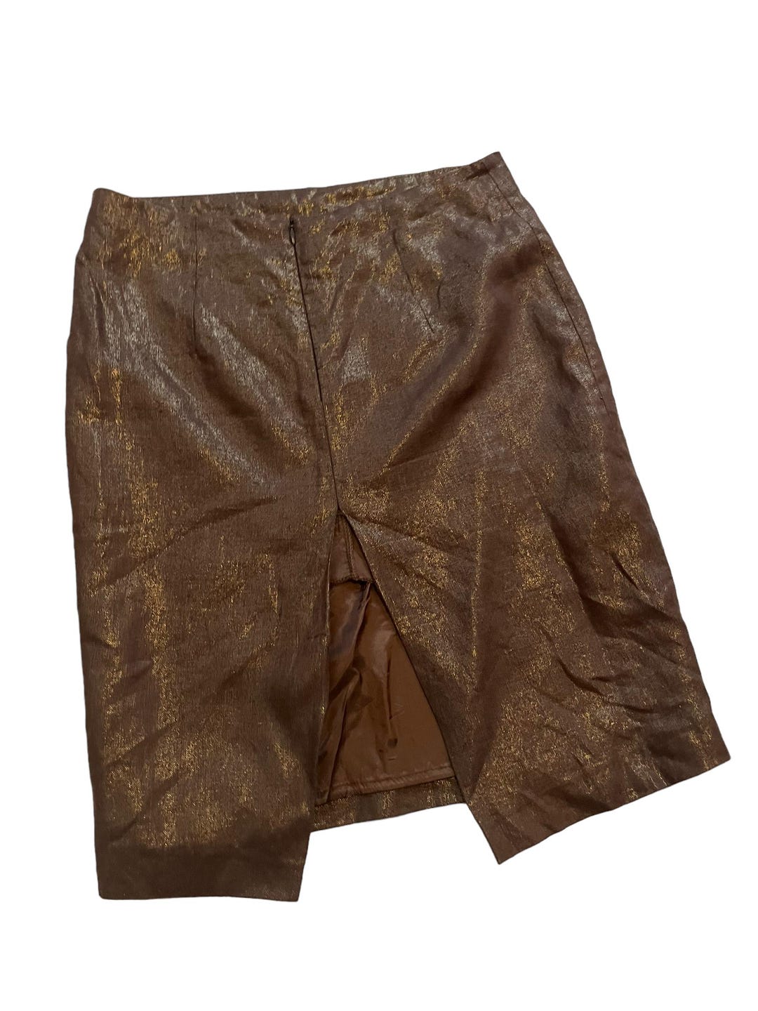 Vintage Womens Gold Sparkle Shimmery 70s 1970s Disco Glam Pencil Skirt ...