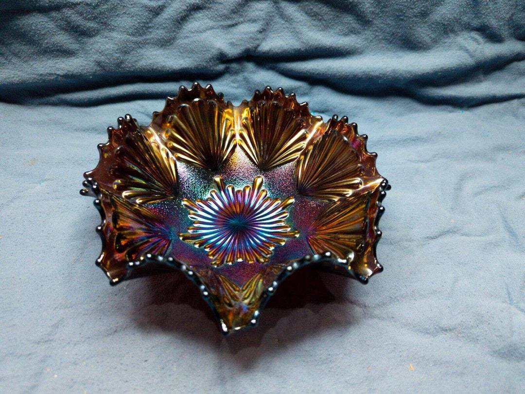 Carnival Glass Purple Antique Imperial Glass Shell and Sand - Etsy