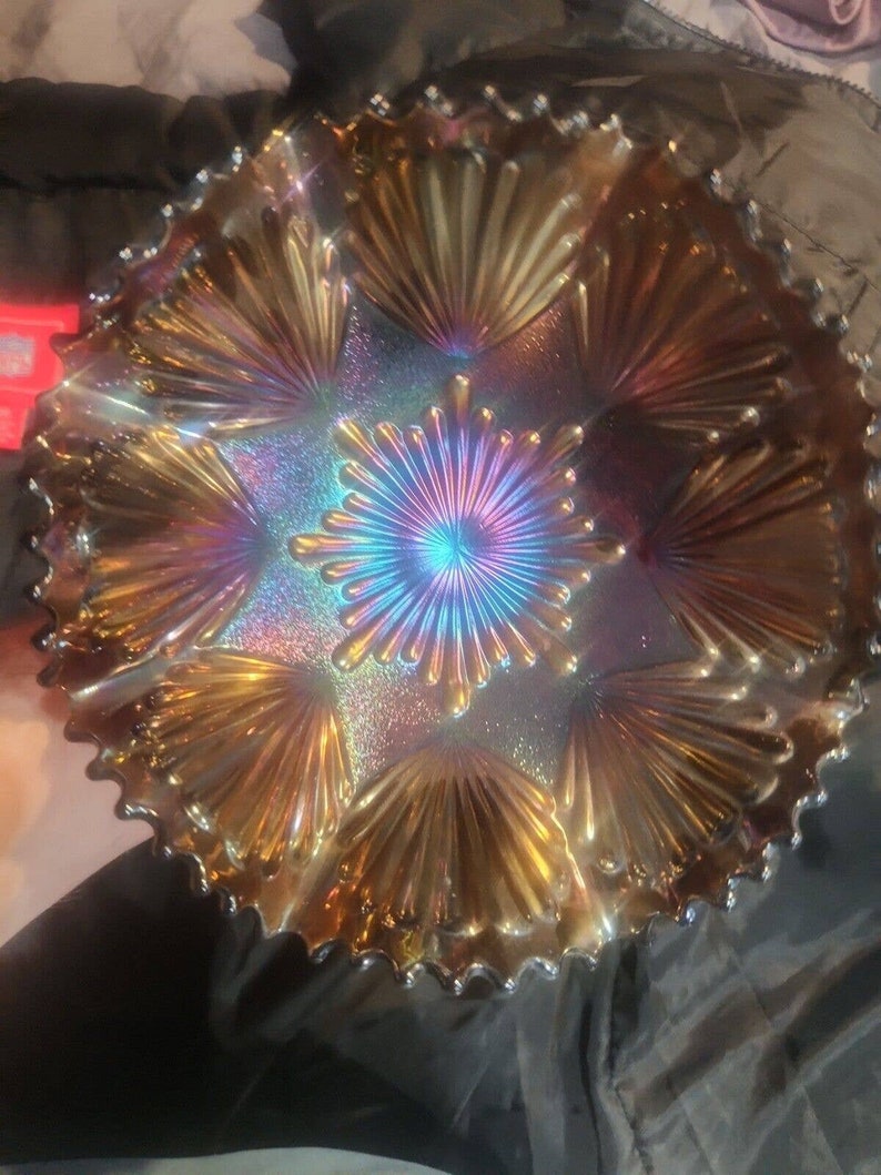 Carnival Glass Purple Antique Imperial Glass Shell and Sand - Etsy