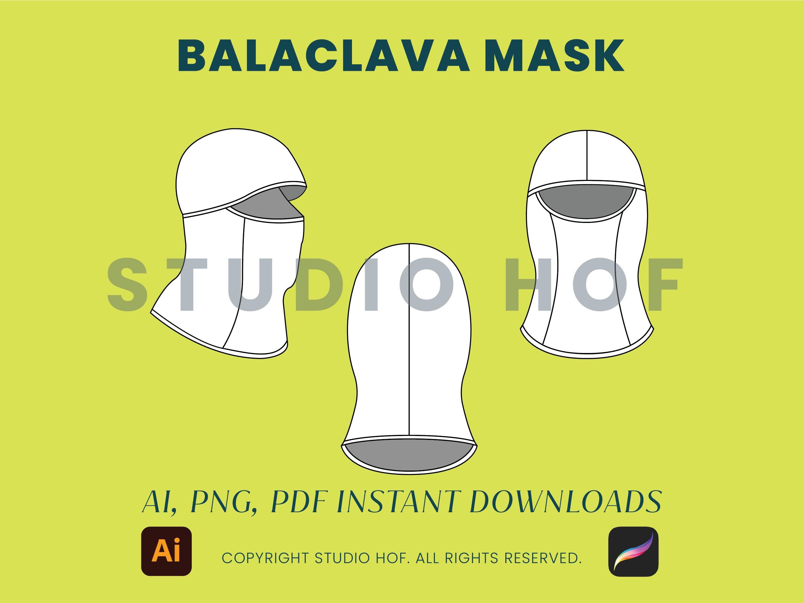 Balaclava Mask - Illustrator and Procreate .ai, .png and .pdf Fashion ...