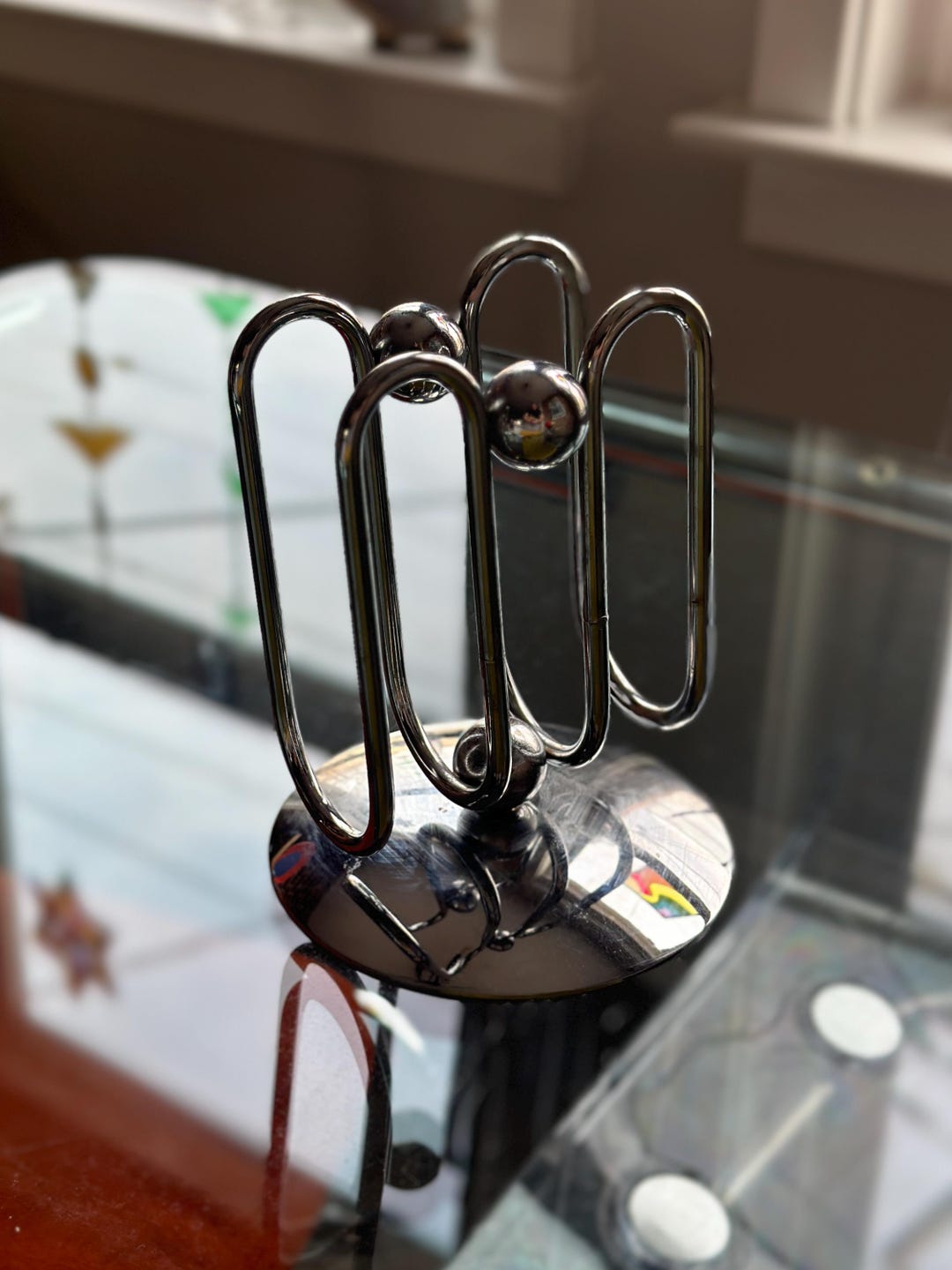 1980's Chrome Napkin/letter Holder With Orb - Etsy