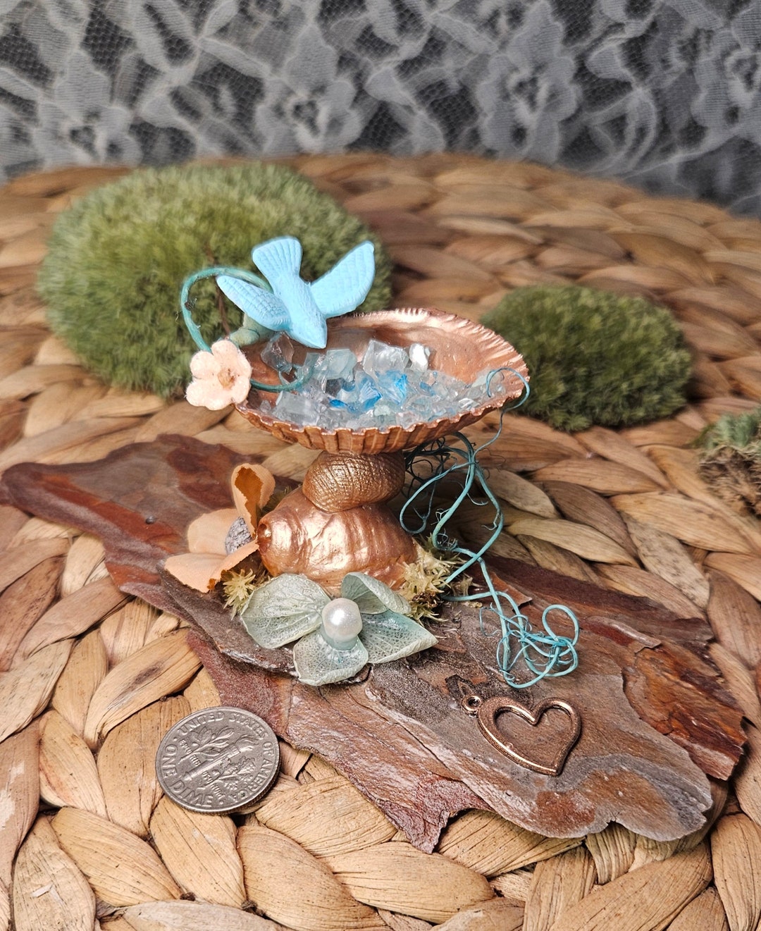 Seashell Fairy Bird Bath. (1pc) - Etsy