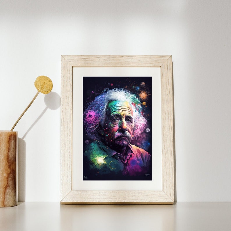 Albert Einstein, Portrait, Poster, Wall Decoration, Space, Space ...