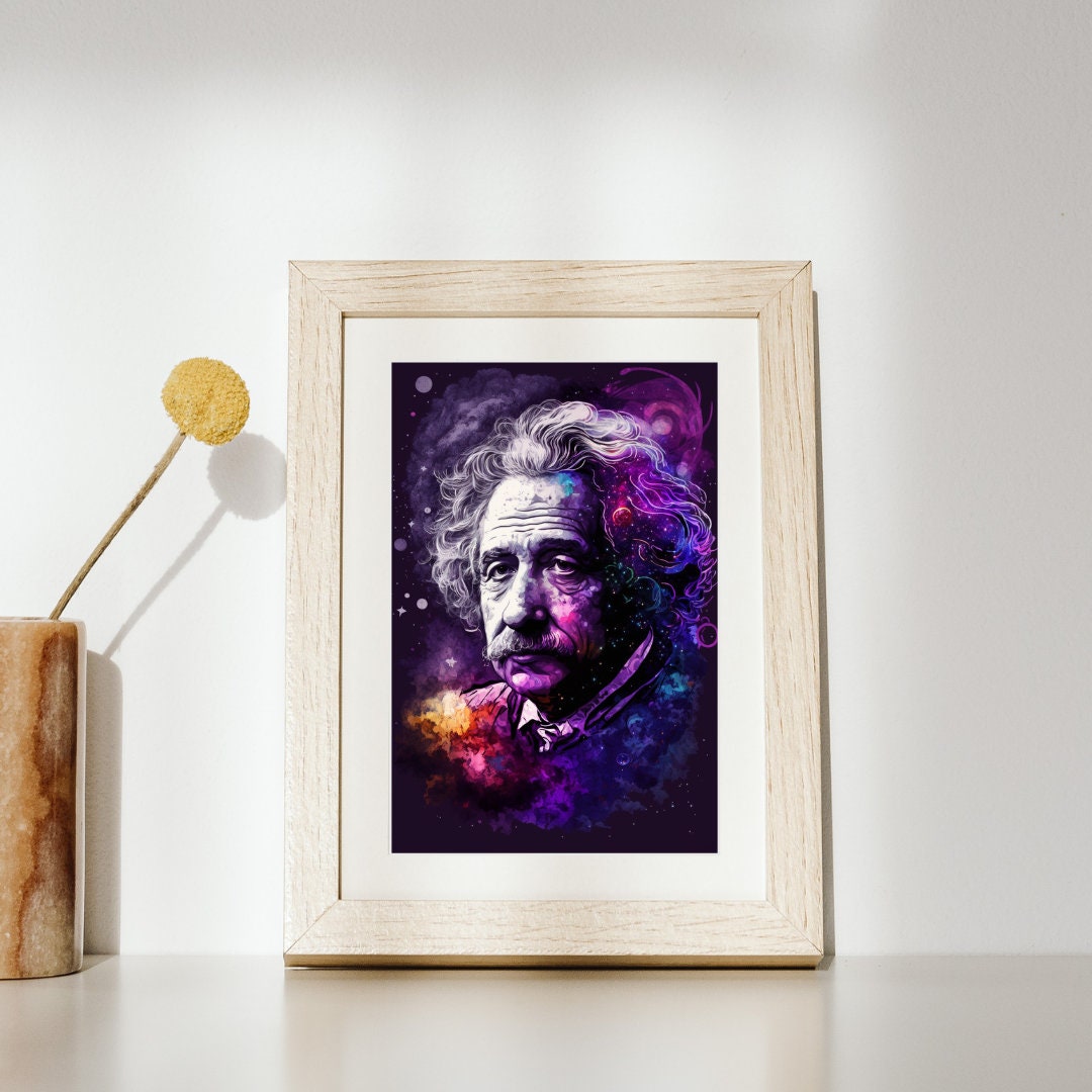 Albert Einstein, Portrait, Poster, Wall Decoration, Space, Space ...