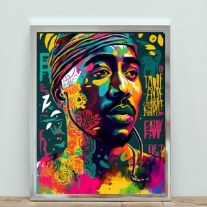 Tupac Shakur Poster Digital Art Print Home Decor - Etsy