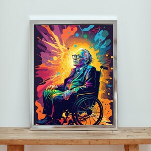 Stephen Hawking Poster as Digital Download, Digital Art, Wall ...