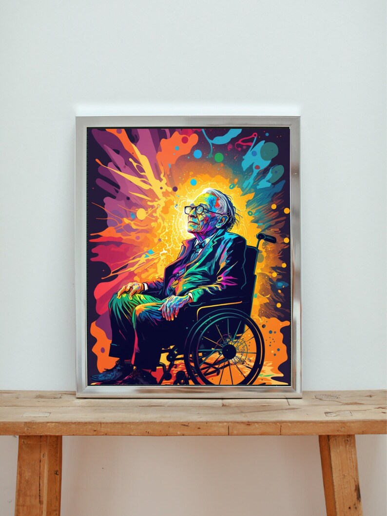 Stephen Hawking Poster as Digital Download, Digital Art, Wall ...