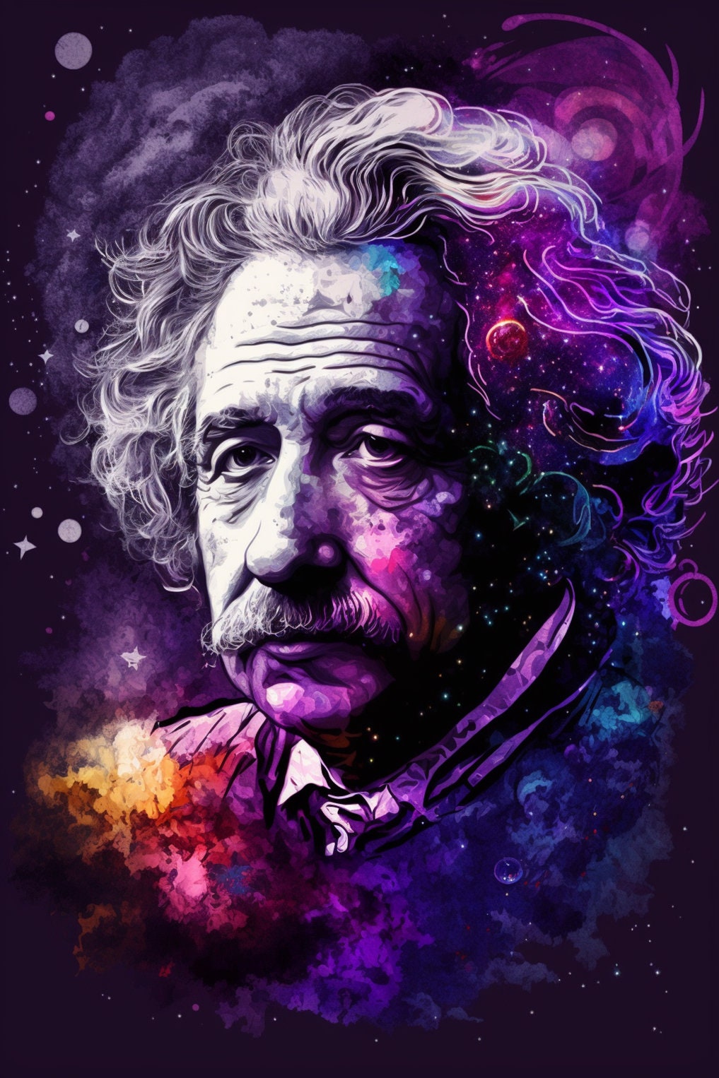 Albert Einstein, Portrait, Poster, Wall Decoration, Space, Space ...