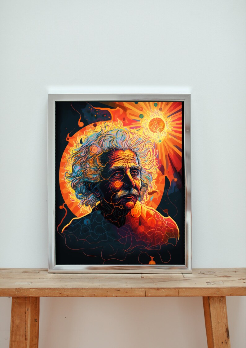 Albert Einstein Portrait as Poster, Wall Decoration, Space, Space ...
