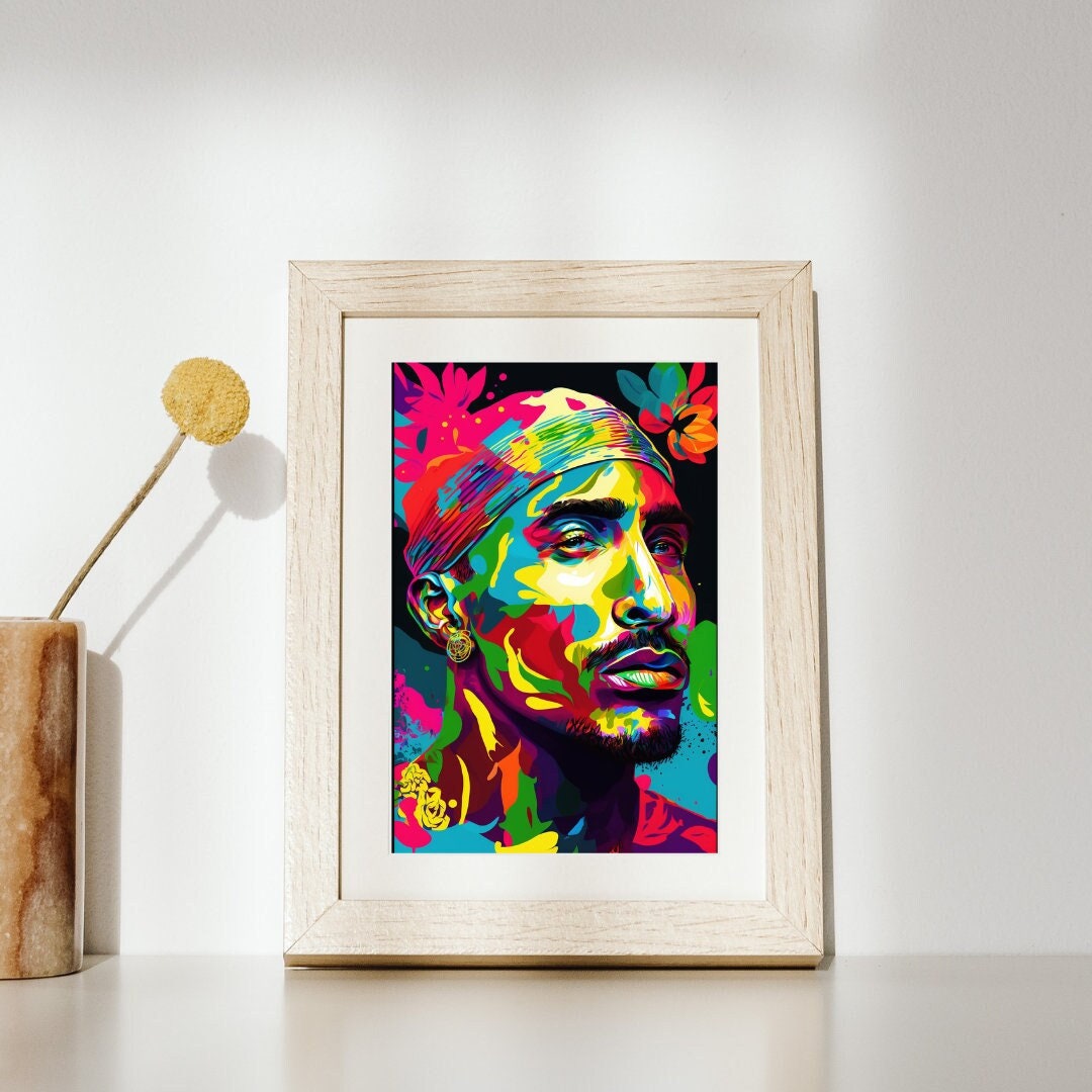 Tupac Shakur Poster as Digital Download, Wall Art, Home Decor, Hip-hop ...