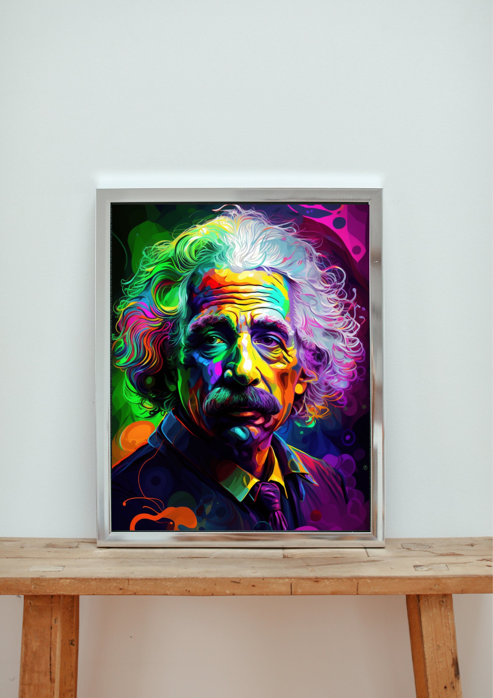 Albert Einstein Poster, Wall Decoration, Space, Space, Bright Colors, Psychedelic, Trippy Art ...