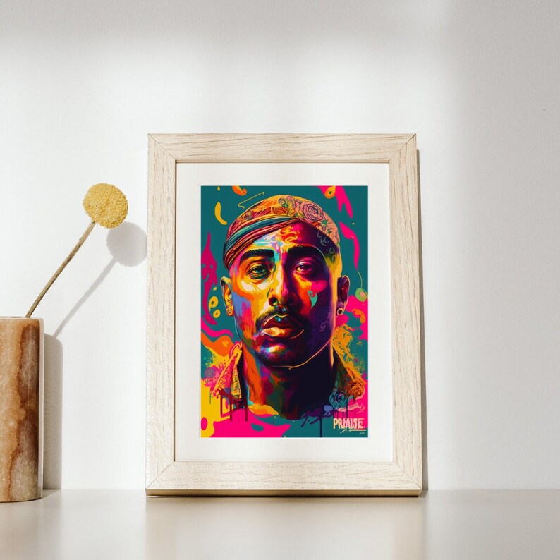 Psychedelic, Trippy Tupac Shakur Poster, Digital Print, Wall Poster ...