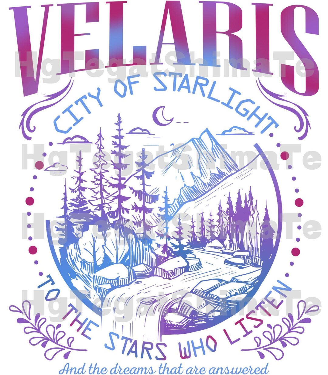 Velaris City of Starlight PNG, Fantasy Mountain Landscape Png, Night ...