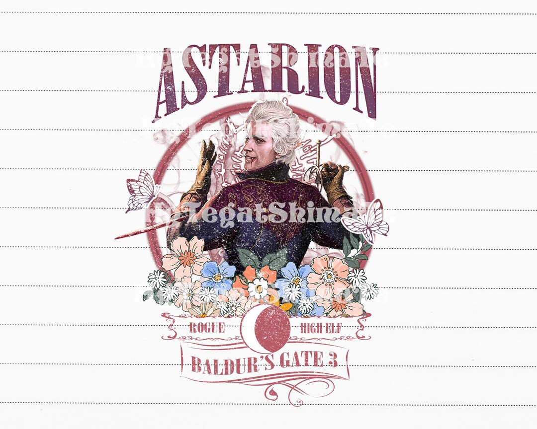 Baldurs Gate 3 Astarion PNG - Gamer Gift (digital Download) - Etsy