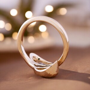 Toi It Moi Ring Brown Pear & White Lab Diamond Moi It Toi Ring 10K ...