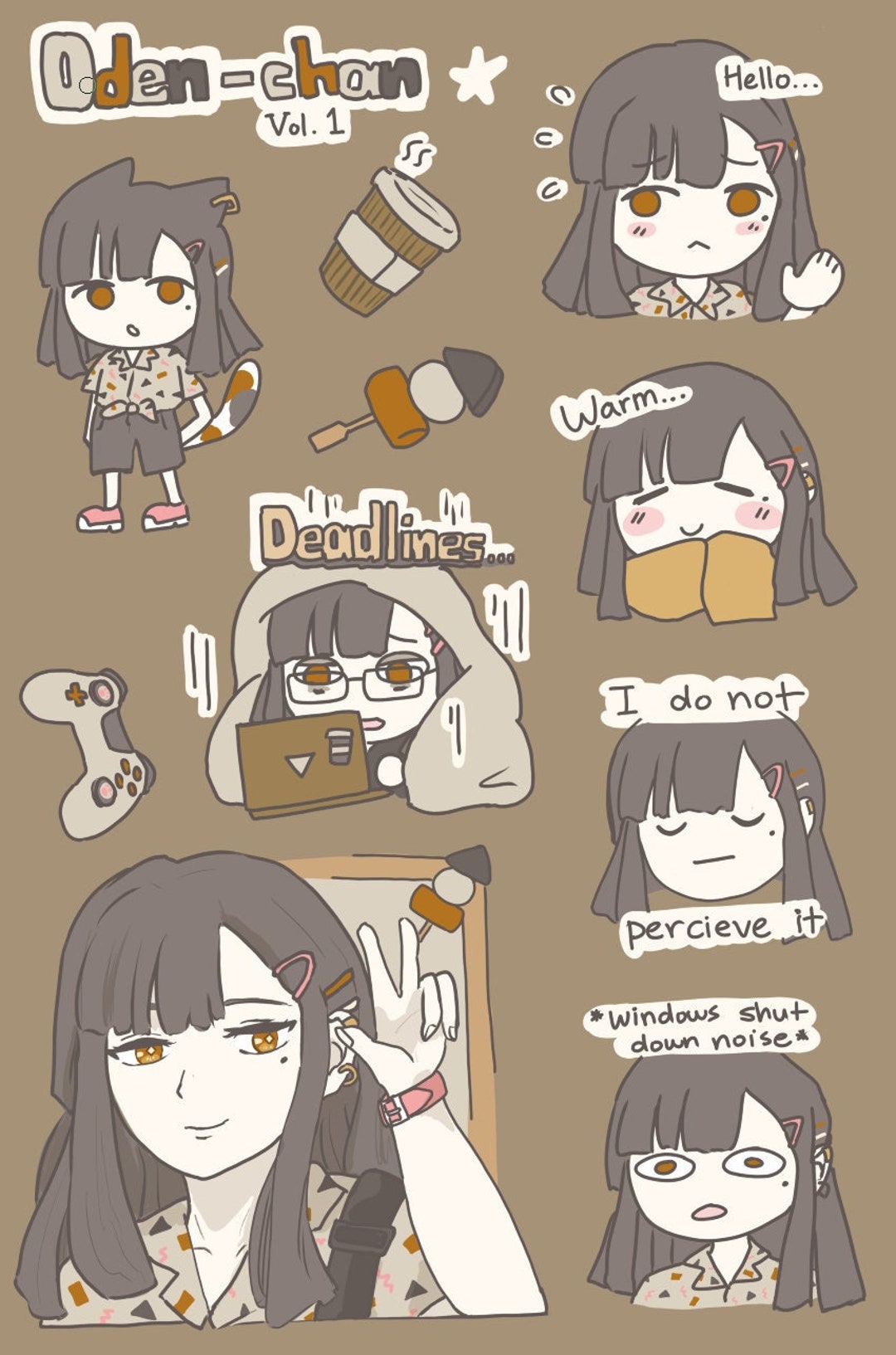 Oden Chan Sticker Sheet - Etsy
