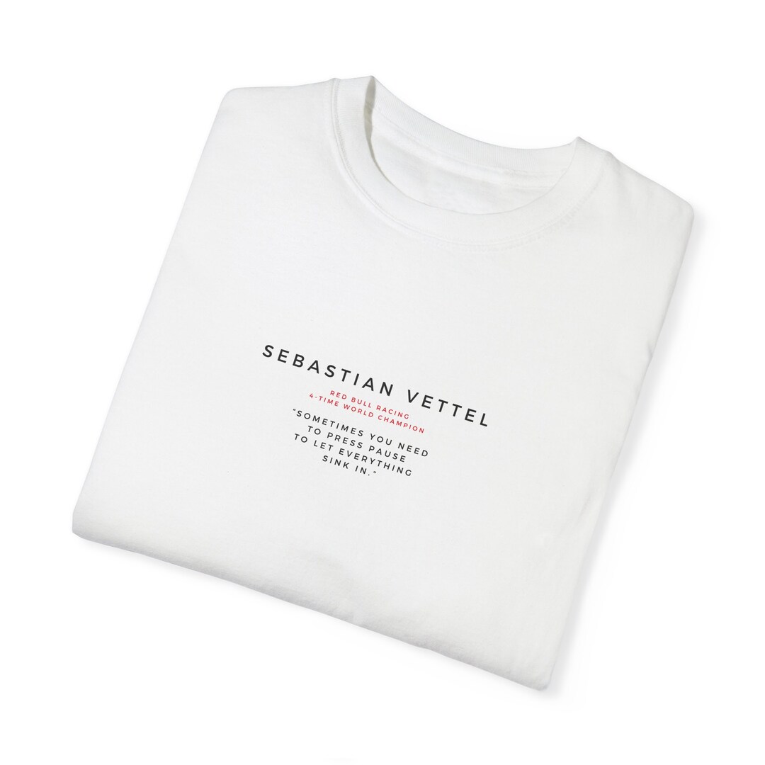 Formula 1 Sebastian Vettel 4-time World Champion T-shirt, Red Bull, Red ...