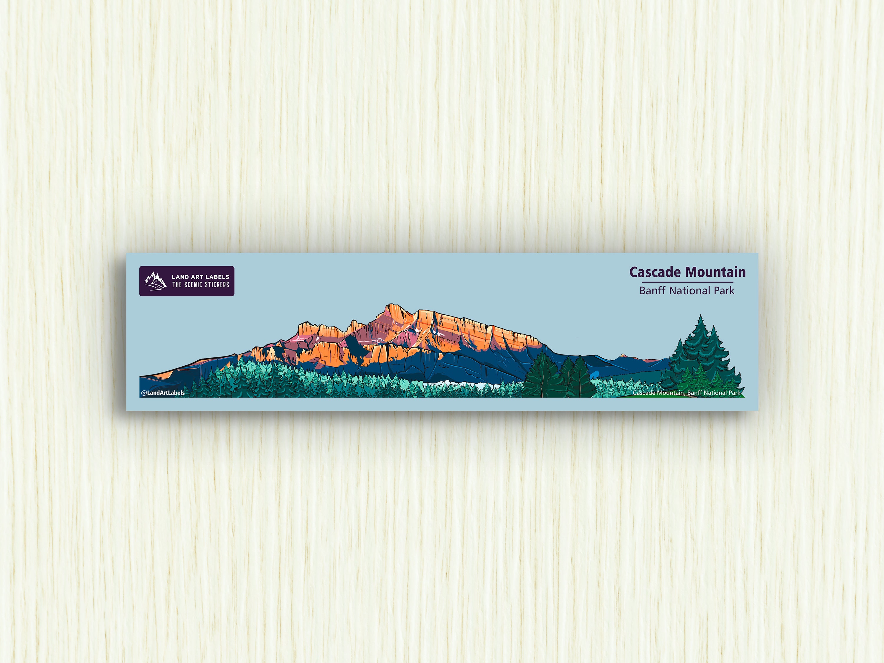 Cascade Mountain Mini Wrap Sticker - Etsy